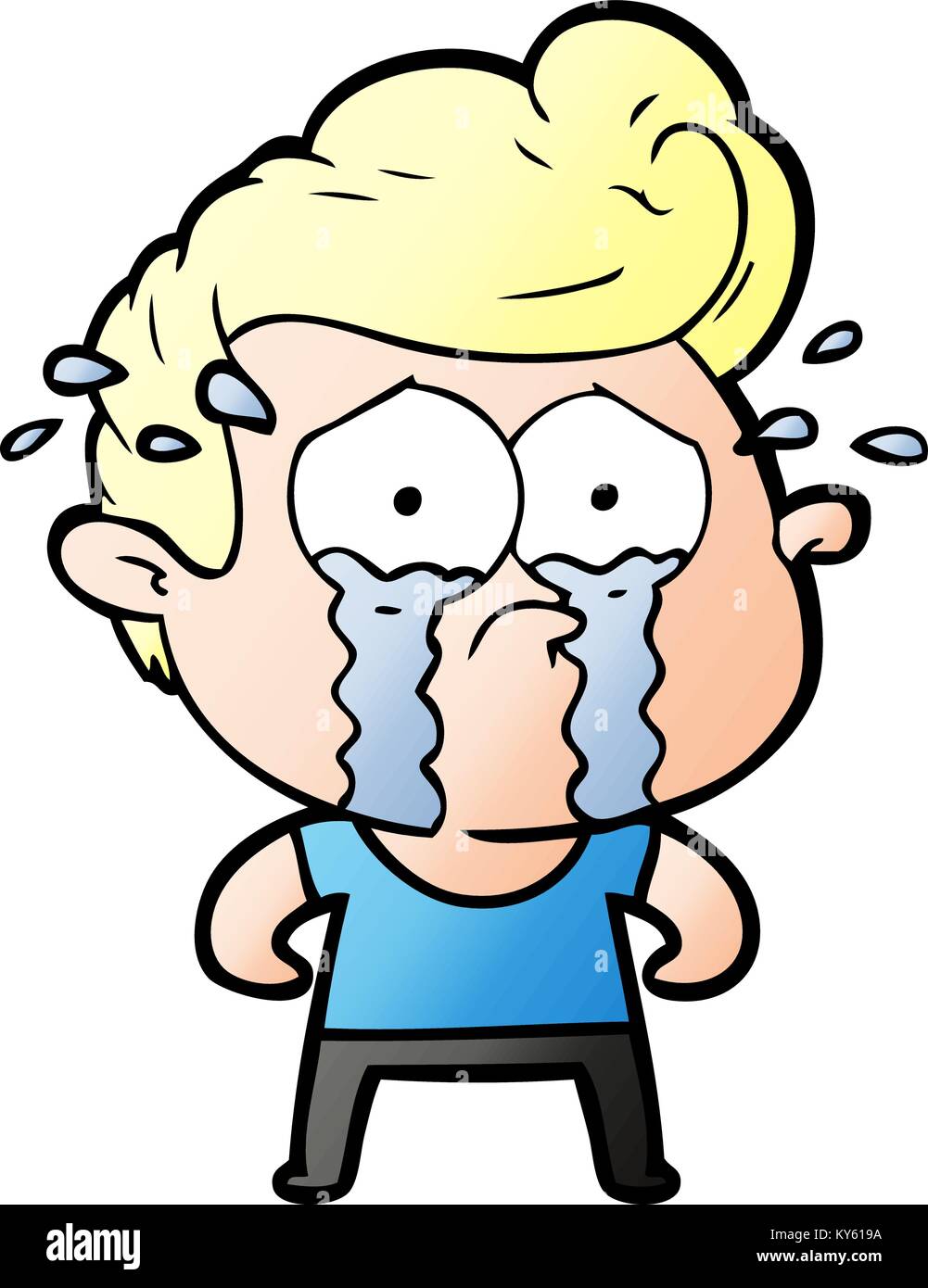 cartoon crying man Stock Vector Image & Art - Alamy