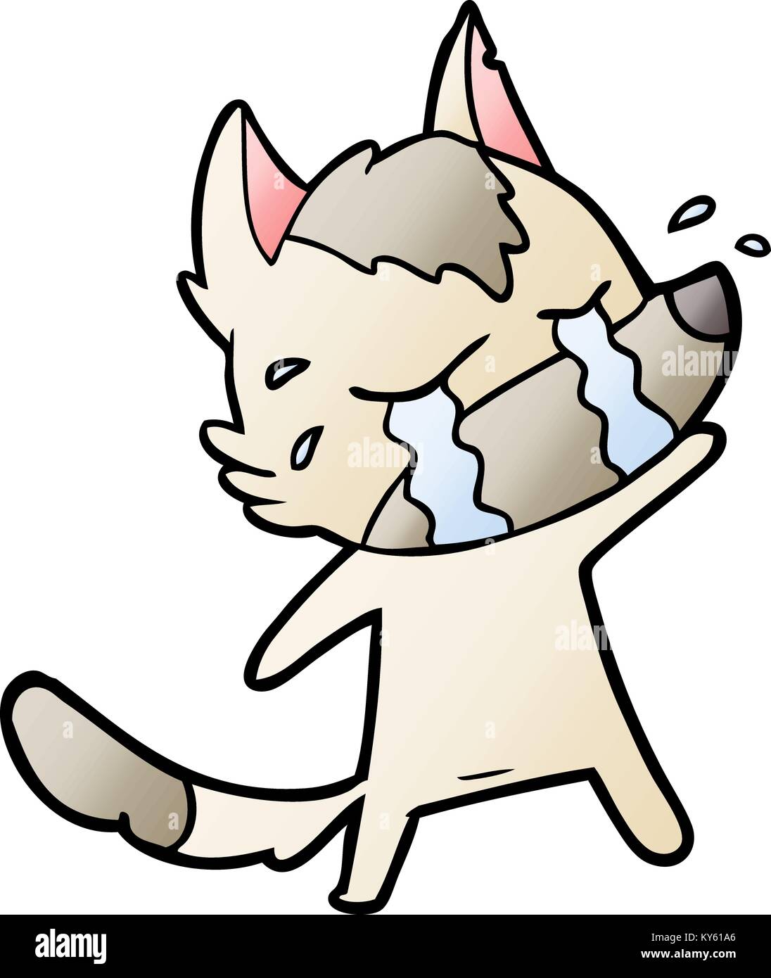 cartoon crying wolf Stock Vector Image & Art - Alamy