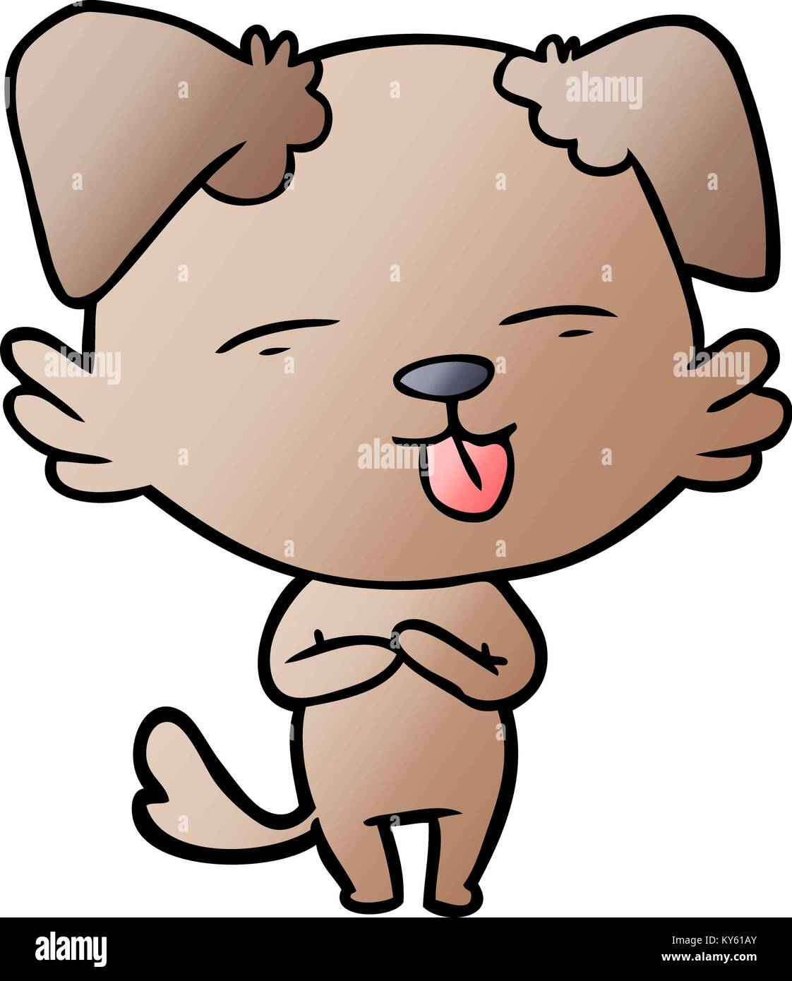 cartoon dog sticking out tongue Stock Vector Image & Art - Alamy