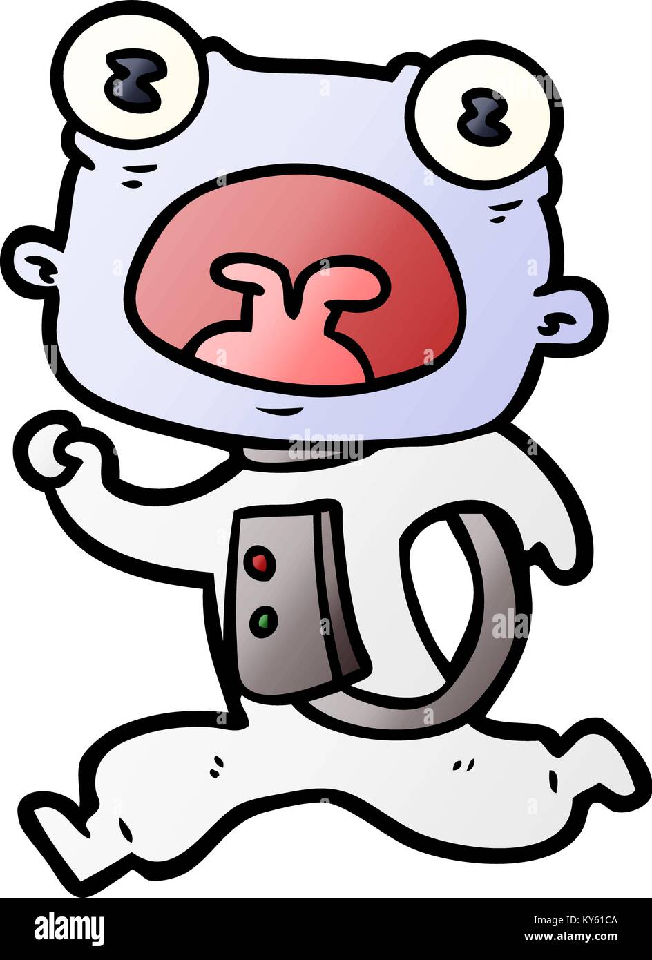 cartoon weird alien running away Stock Vector Image & Art - Alamy