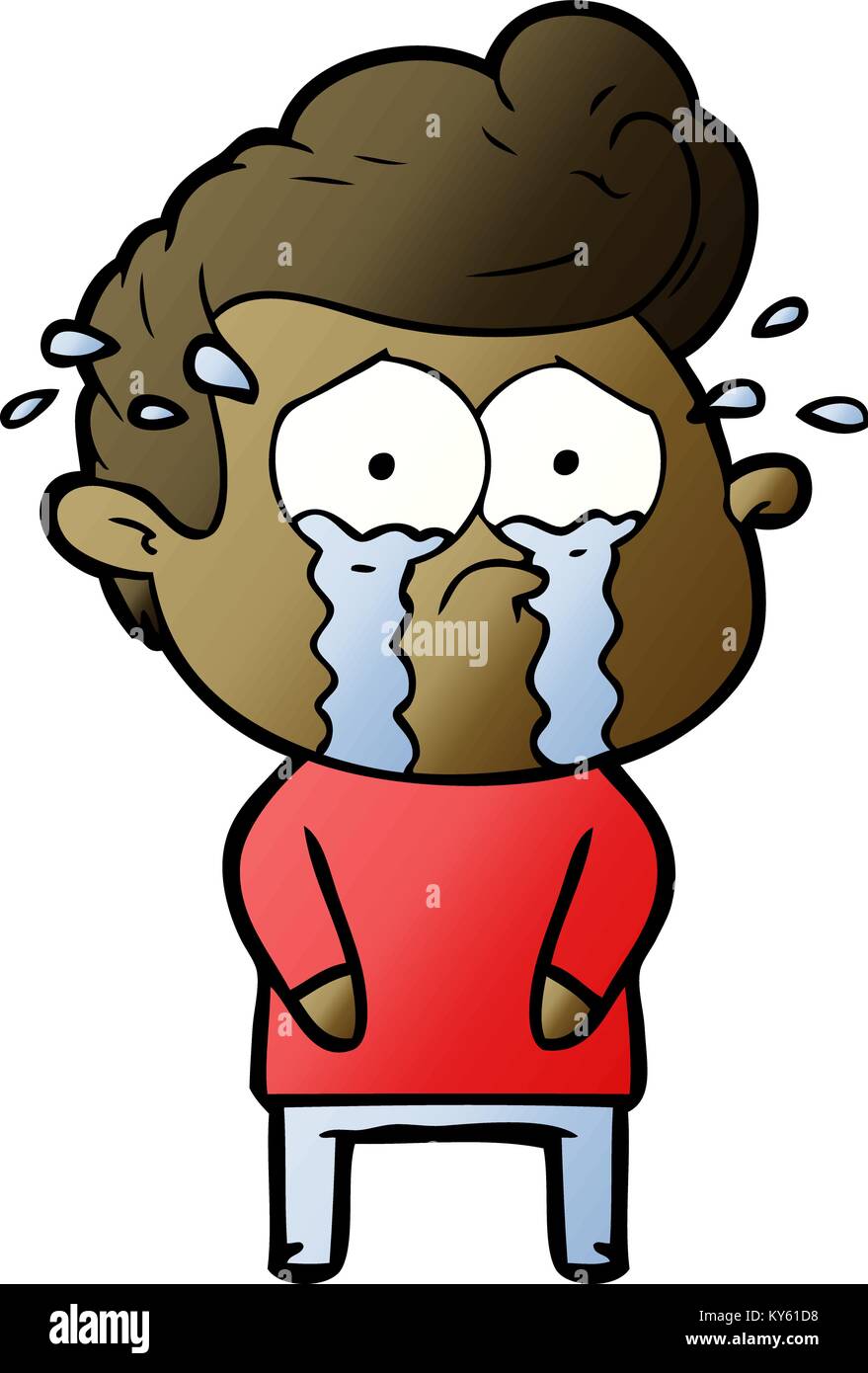 cartoon crying man Stock Vector Image & Art - Alamy