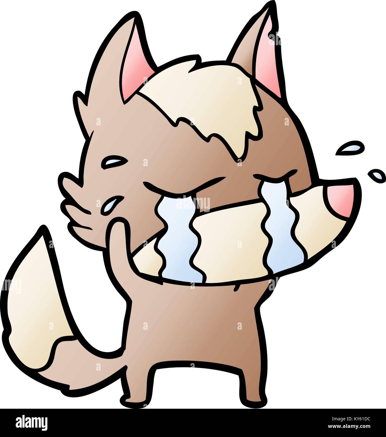 cartoon crying wolf Stock Vector Image & Art - Alamy