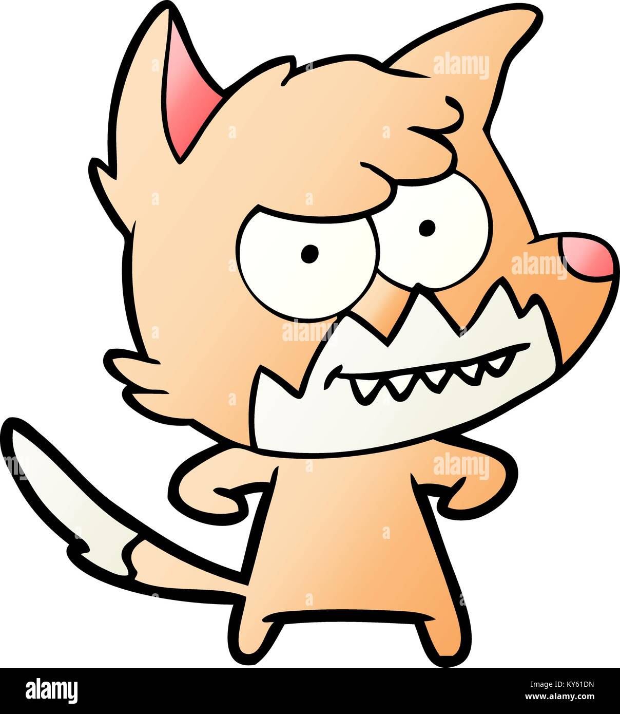 cartoon grinning fox Stock Vector Image & Art - Alamy