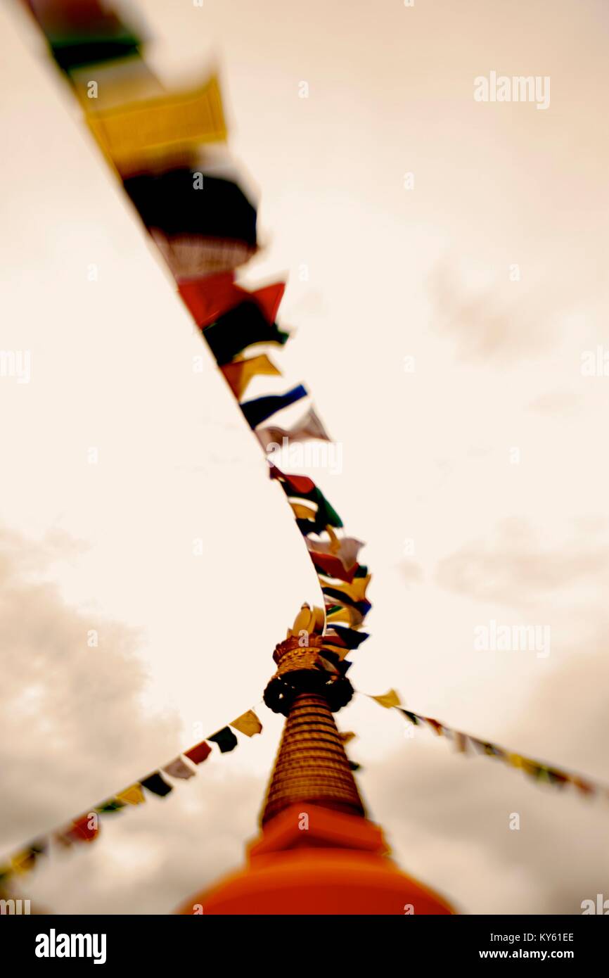 Buddhist prayer flags Stock Photo - Alamy