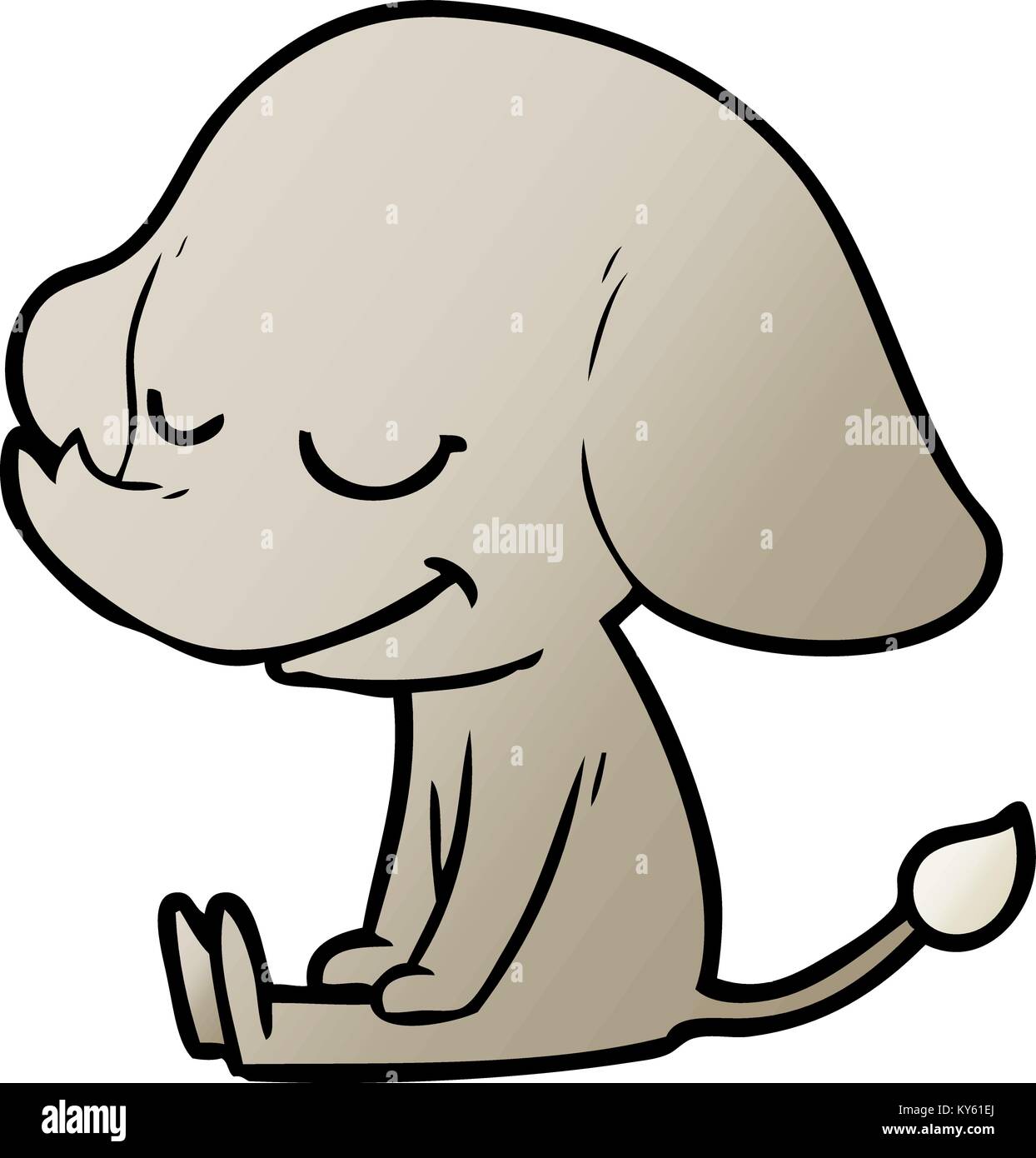 cartoon smiling elephant Stock Vector Image & Art - Alamy