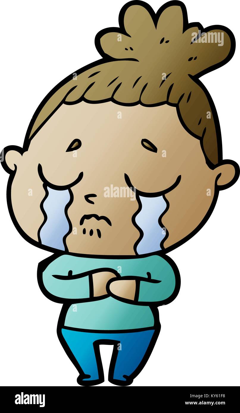cartoon crying woman Stock Vector Image & Art - Alamy