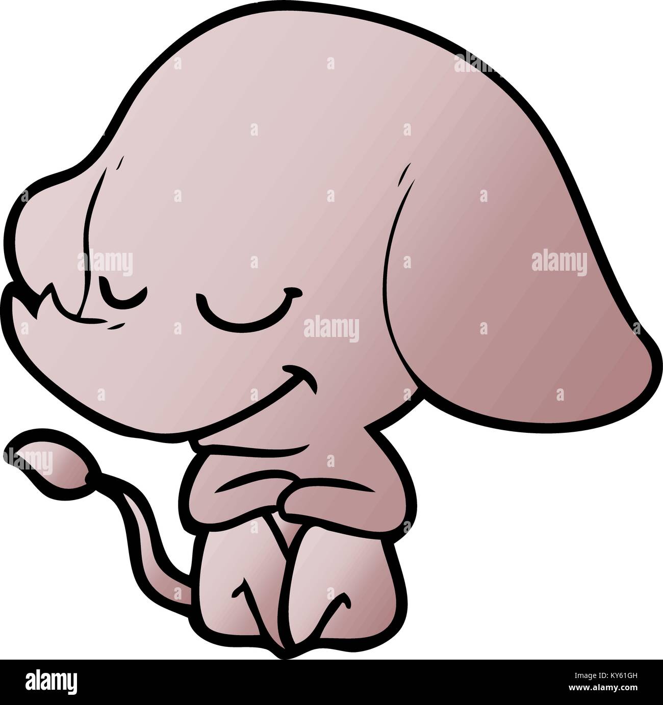 cartoon smiling elephant Stock Vector Image & Art - Alamy