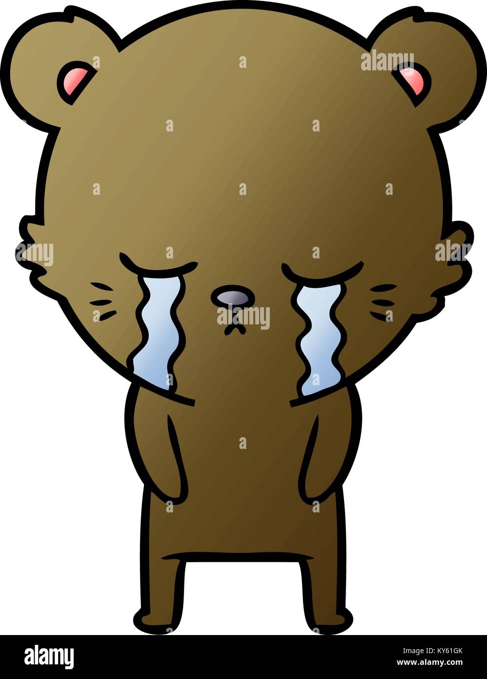 crying cartoon bear Stock Vector Image & Art - Alamy