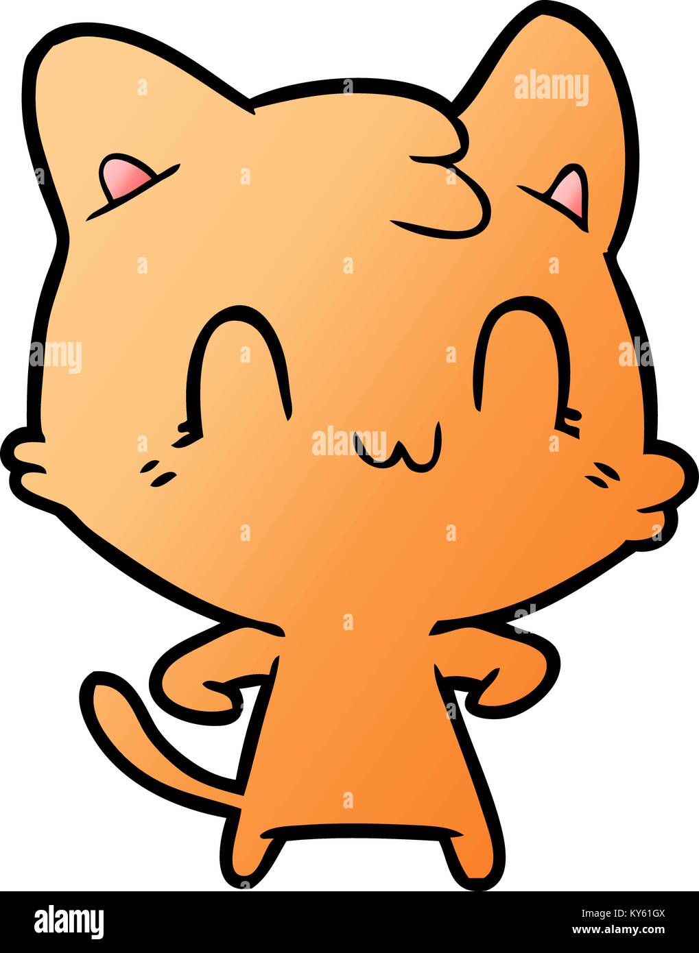 cartoon happy cat Stock Vector Image & Art - Alamy