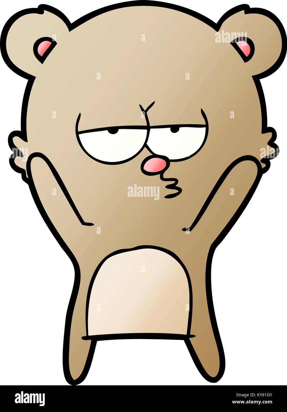bored bear cartoon Stock Vector Image & Art - Alamy