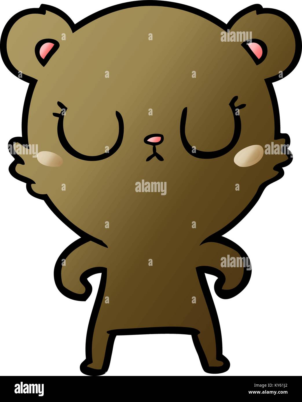 peaceful cartoon bear Stock Vector Image & Art - Alamy