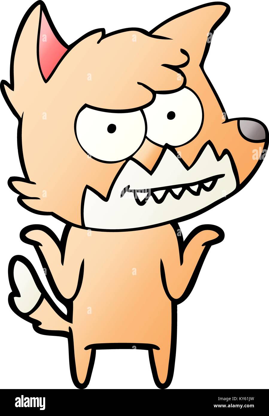 cartoon grinning fox Stock Vector Image & Art - Alamy