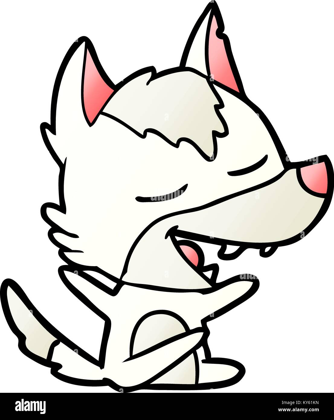 cartoon wolf laughing Stock Vector Image & Art - Alamy