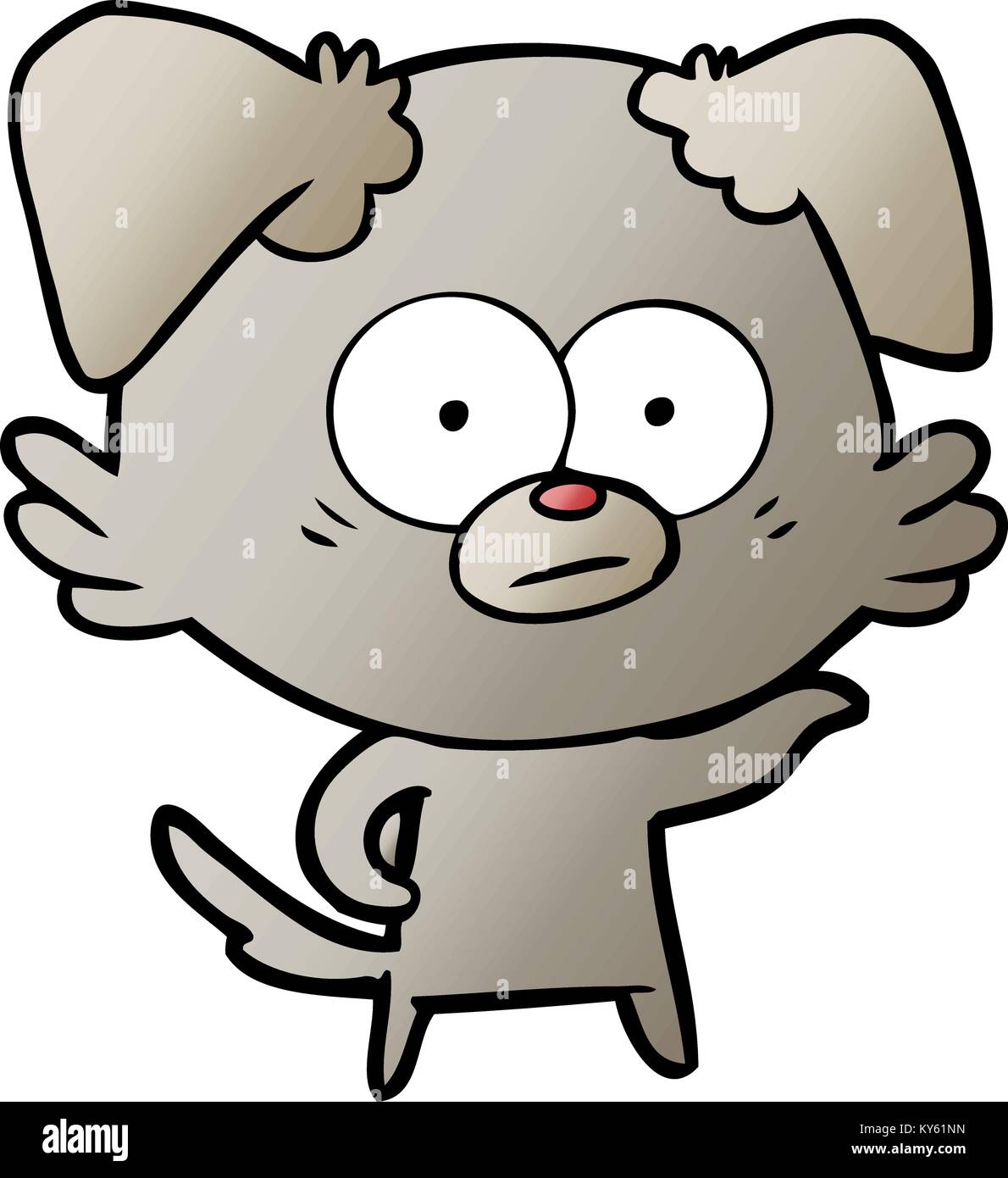 nervous dog cartoon Stock Vector Image & Art - Alamy