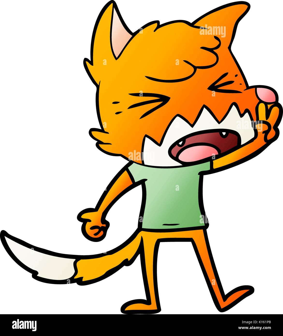 angry cartoon fox Stock Vector Image & Art - Alamy