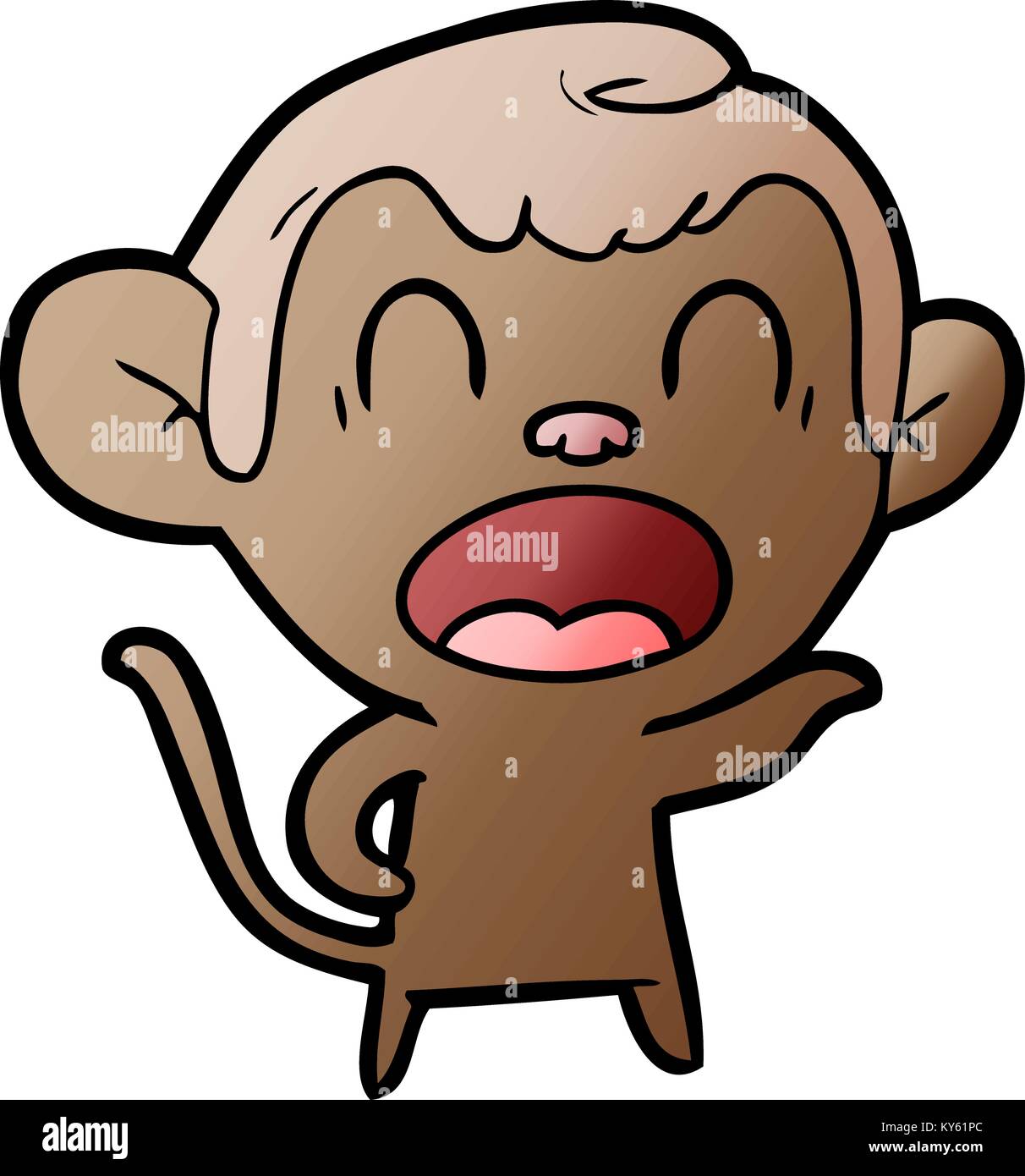 shouting cartoon monkey pointing Stock Vector Image & Art - Alamy