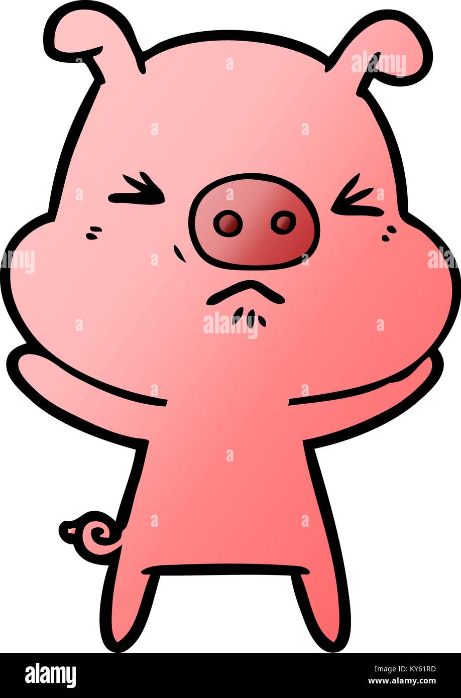 cartoon angry pig Stock Vector Image & Art - Alamy