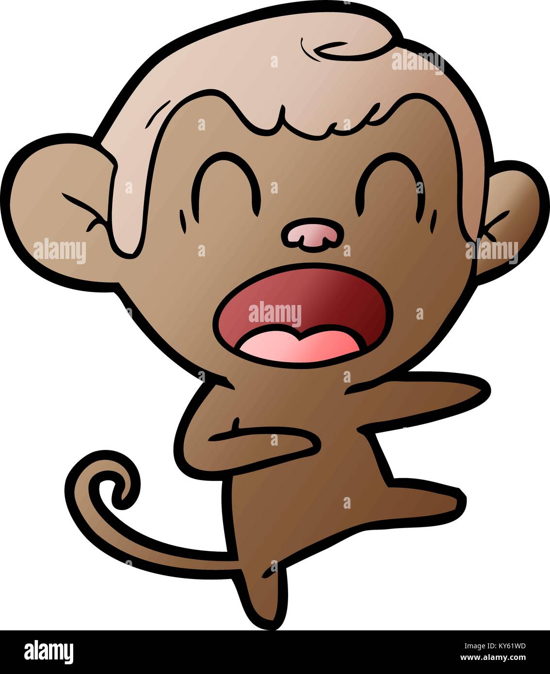 shouting cartoon monkey dancing Stock Vector Image & Art - Alamy