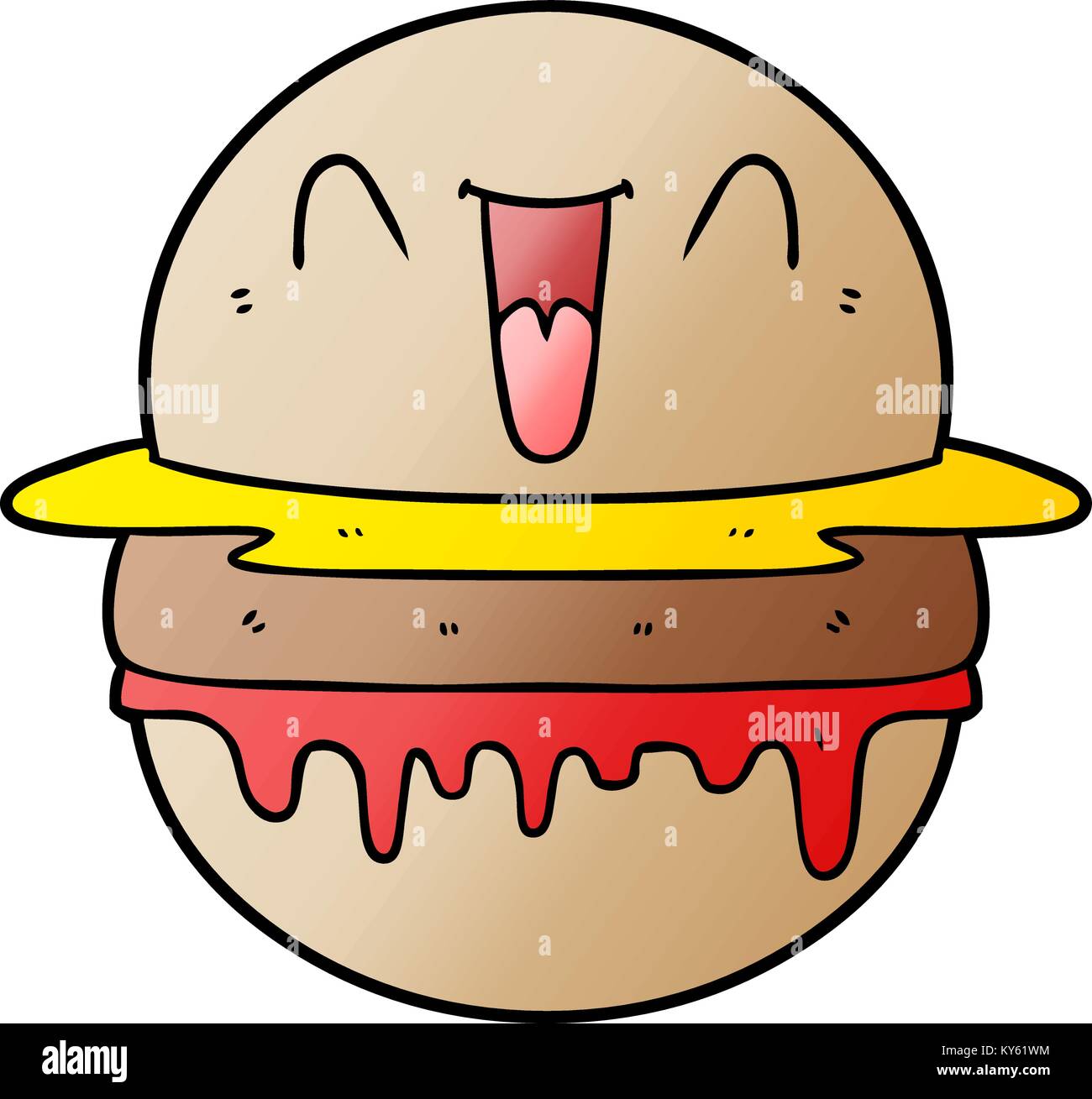cartoon happy burger Stock Vector Image & Art - Alamy