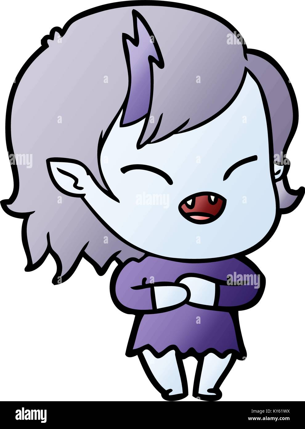 cartoon laughing vampire girl Stock Vector Image & Art - Alamy
