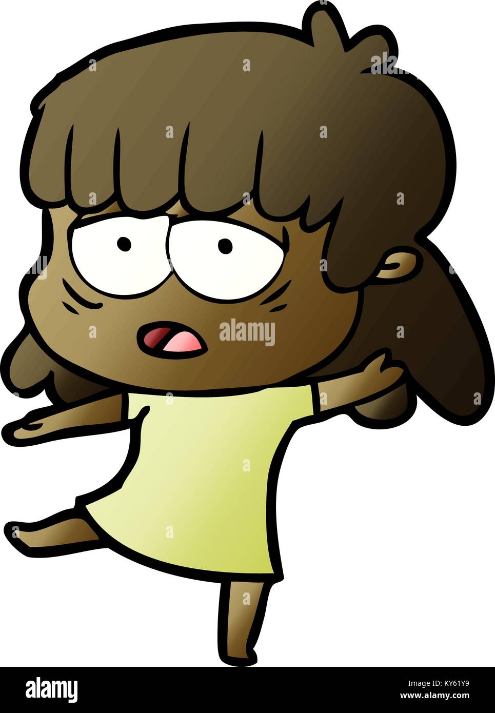 cartoon tired woman Stock Vector Image & Art - Alamy