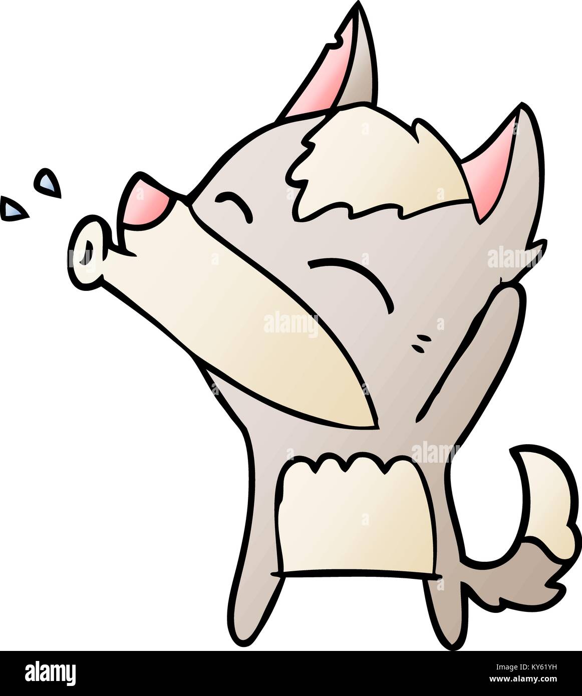 howling wolf cartoon Stock Vector Image & Art - Alamy