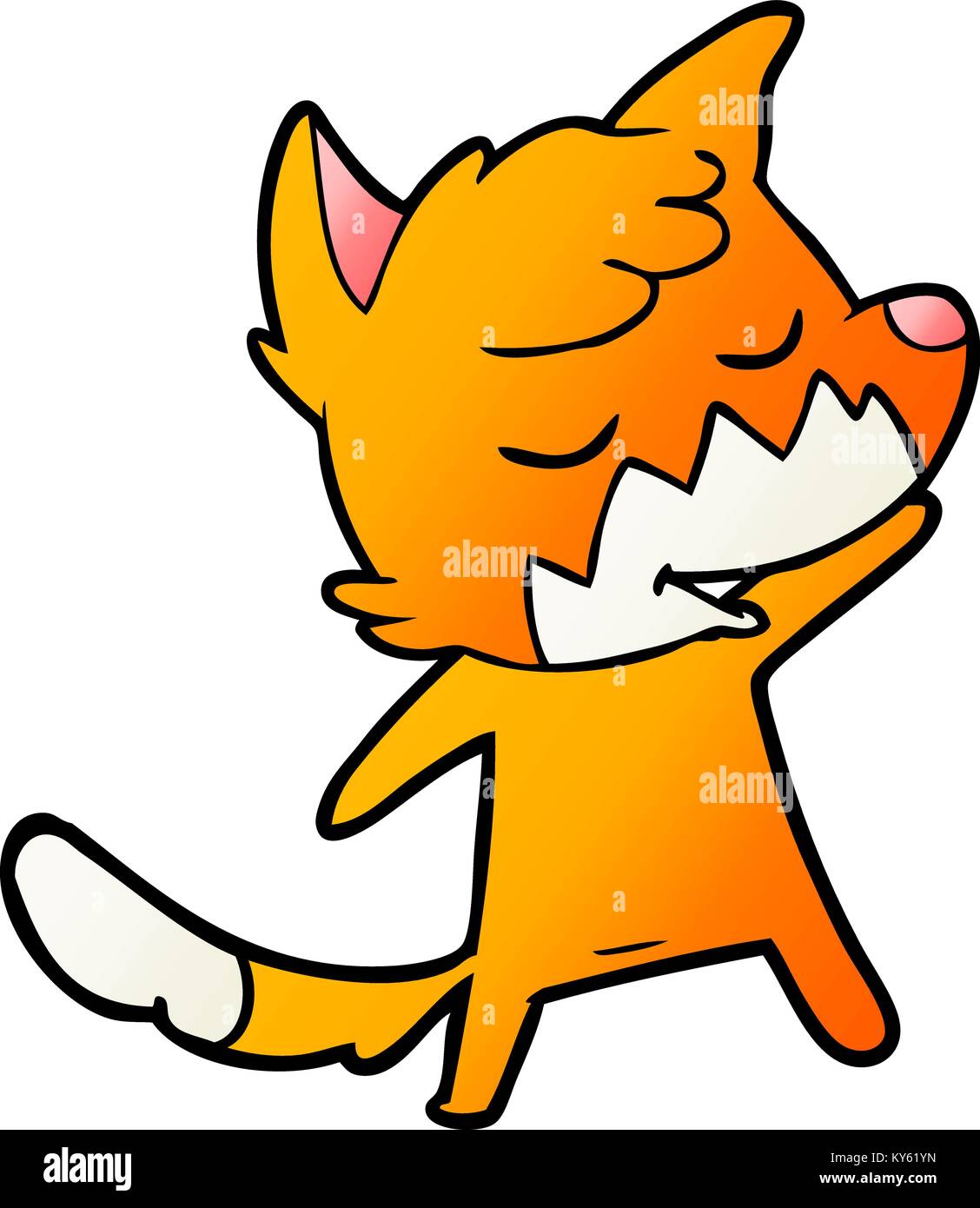 friendly cartoon fox Stock Vector Image & Art - Alamy