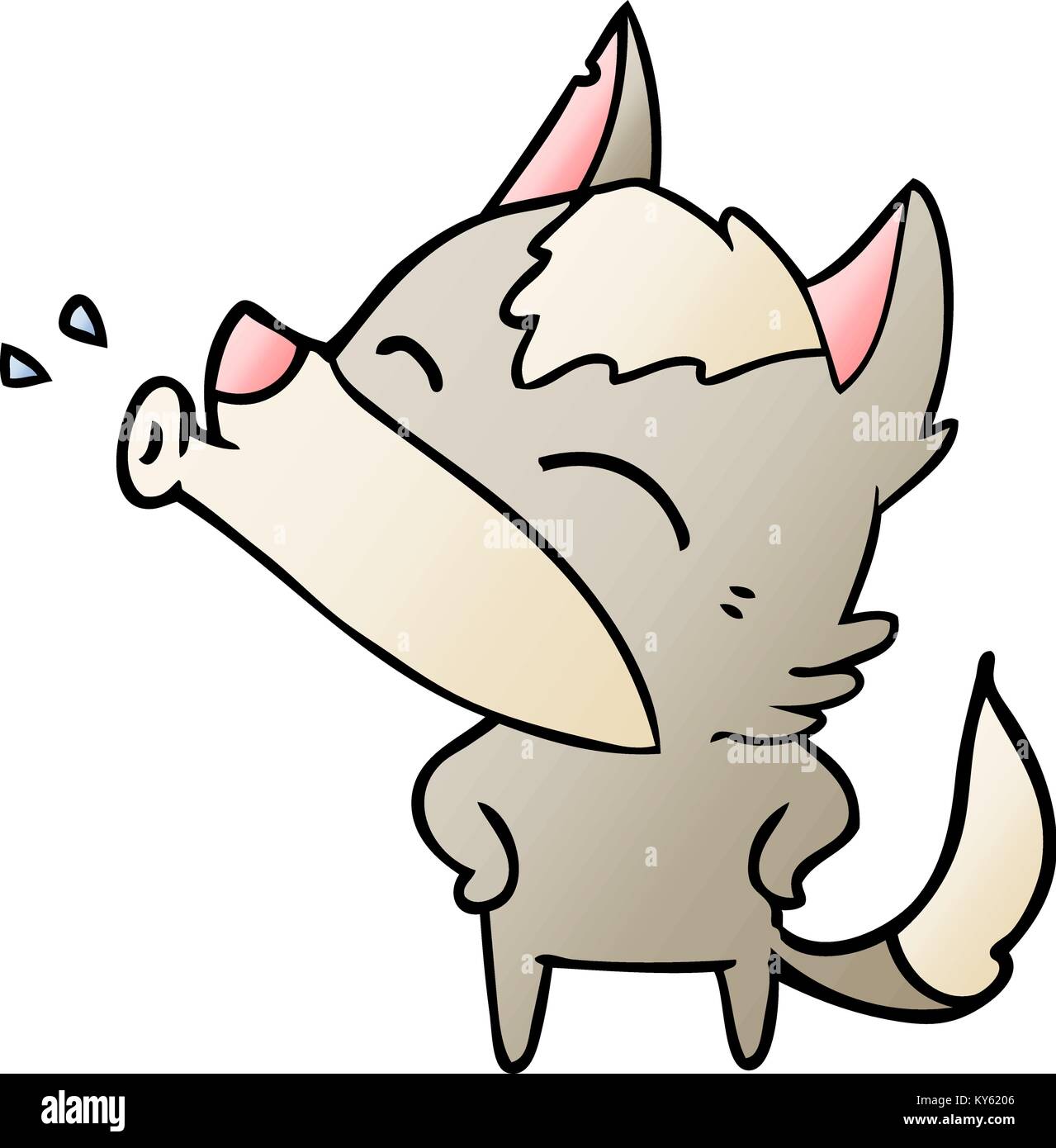 howling wolf cartoon Stock Vector Image & Art - Alamy