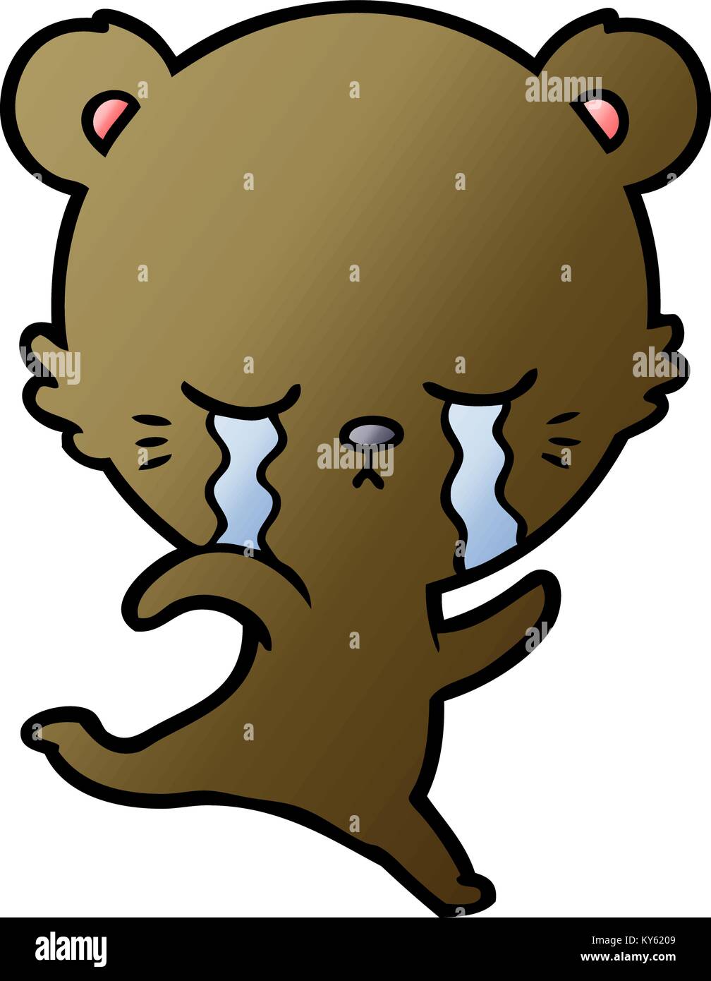 crying cartoon bear Stock Vector Image & Art - Alamy