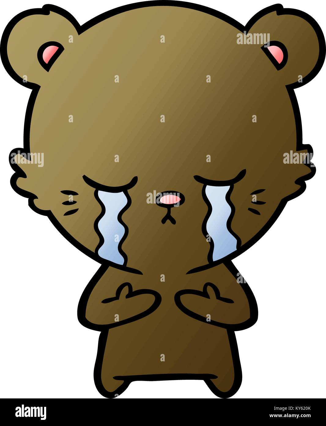 crying cartoon bear Stock Vector Image & Art - Alamy