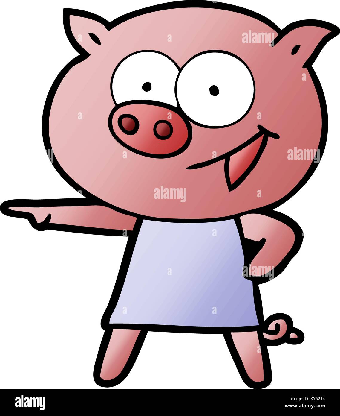 cheerful pig in dress pointing cartoon Stock Vector Image & Art - Alamy