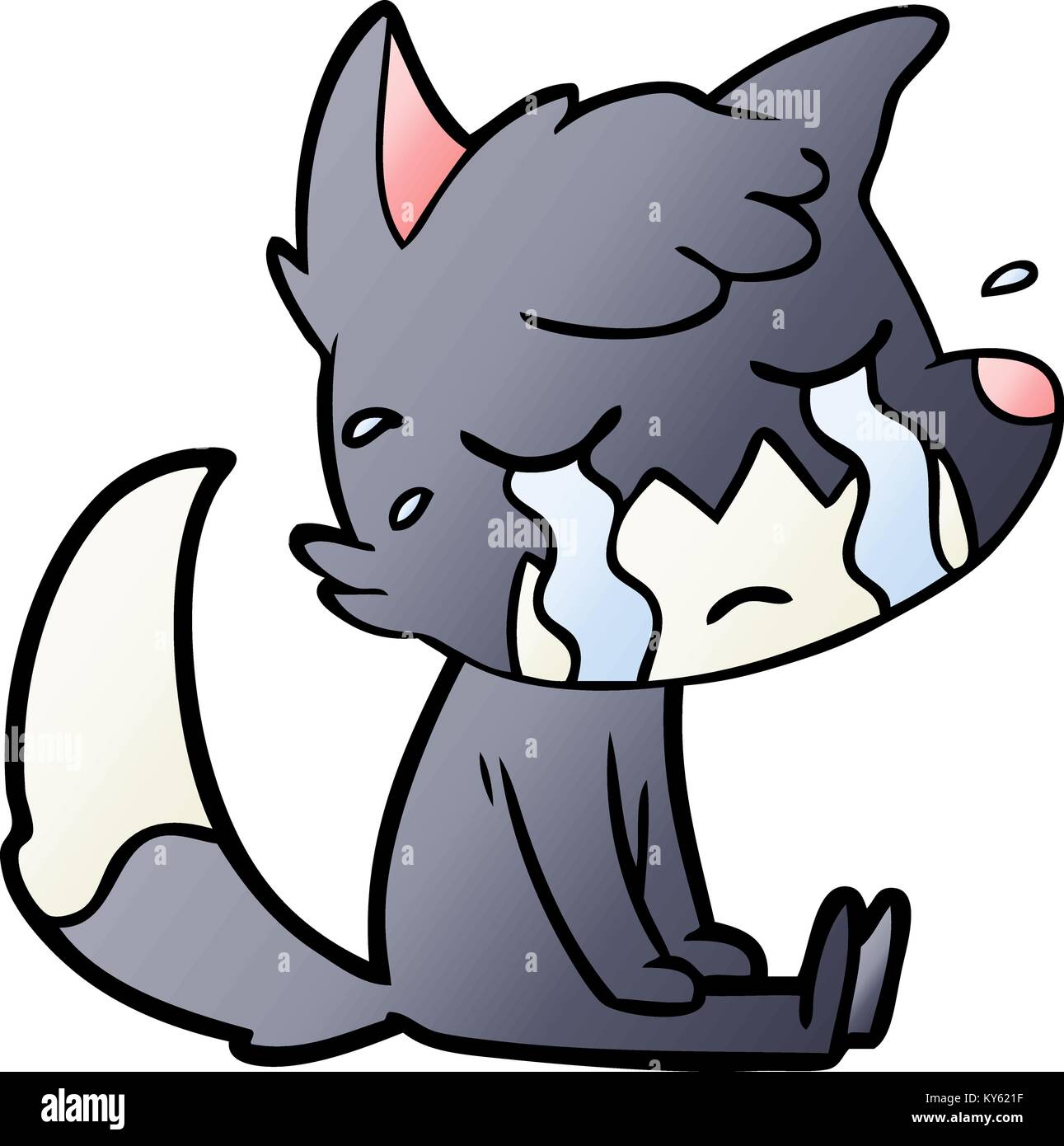 crying fox cartoon Stock Vector Image & Art - Alamy