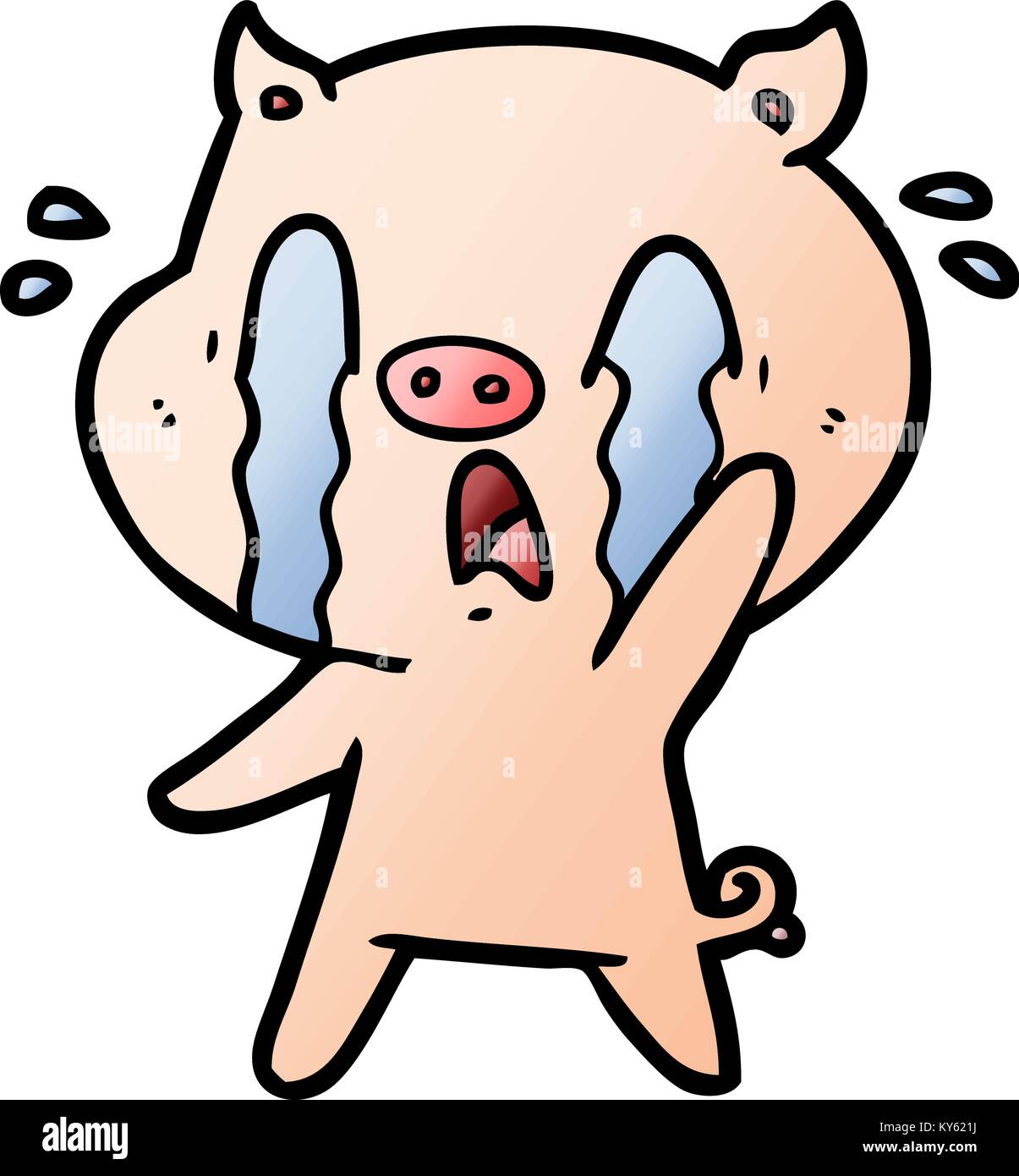 crying pig cartoon Stock Vector Image & Art - Alamy