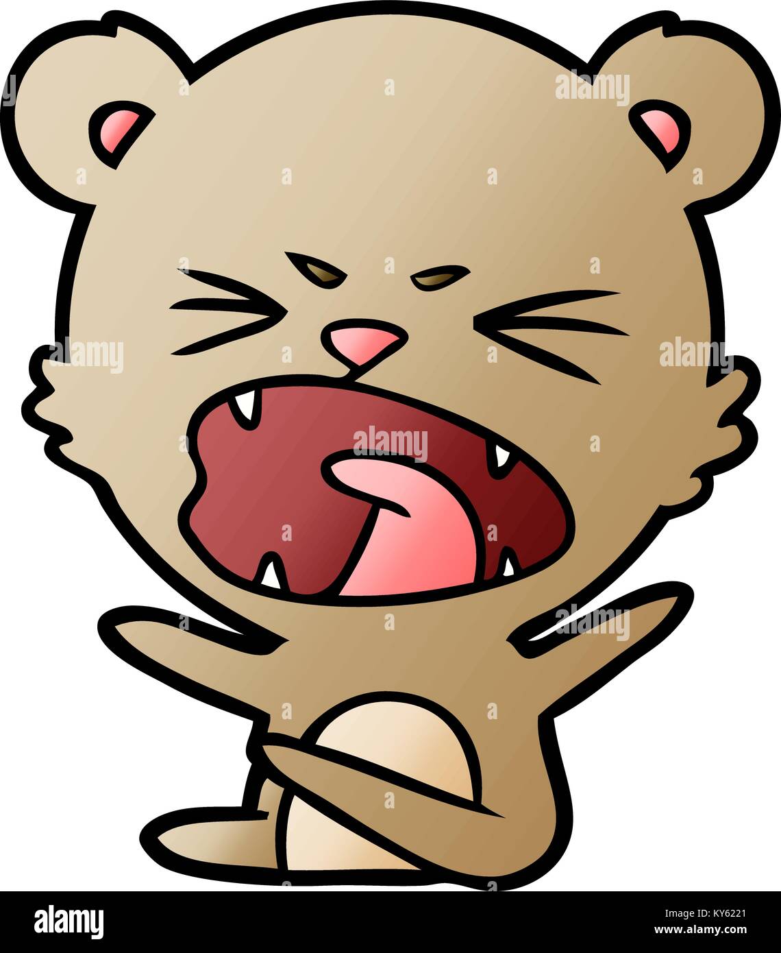 angry cartoon bear Stock Vector Image & Art - Alamy