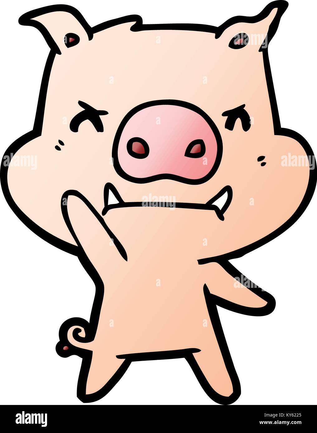 angry cartoon pig Stock Vector Image & Art - Alamy