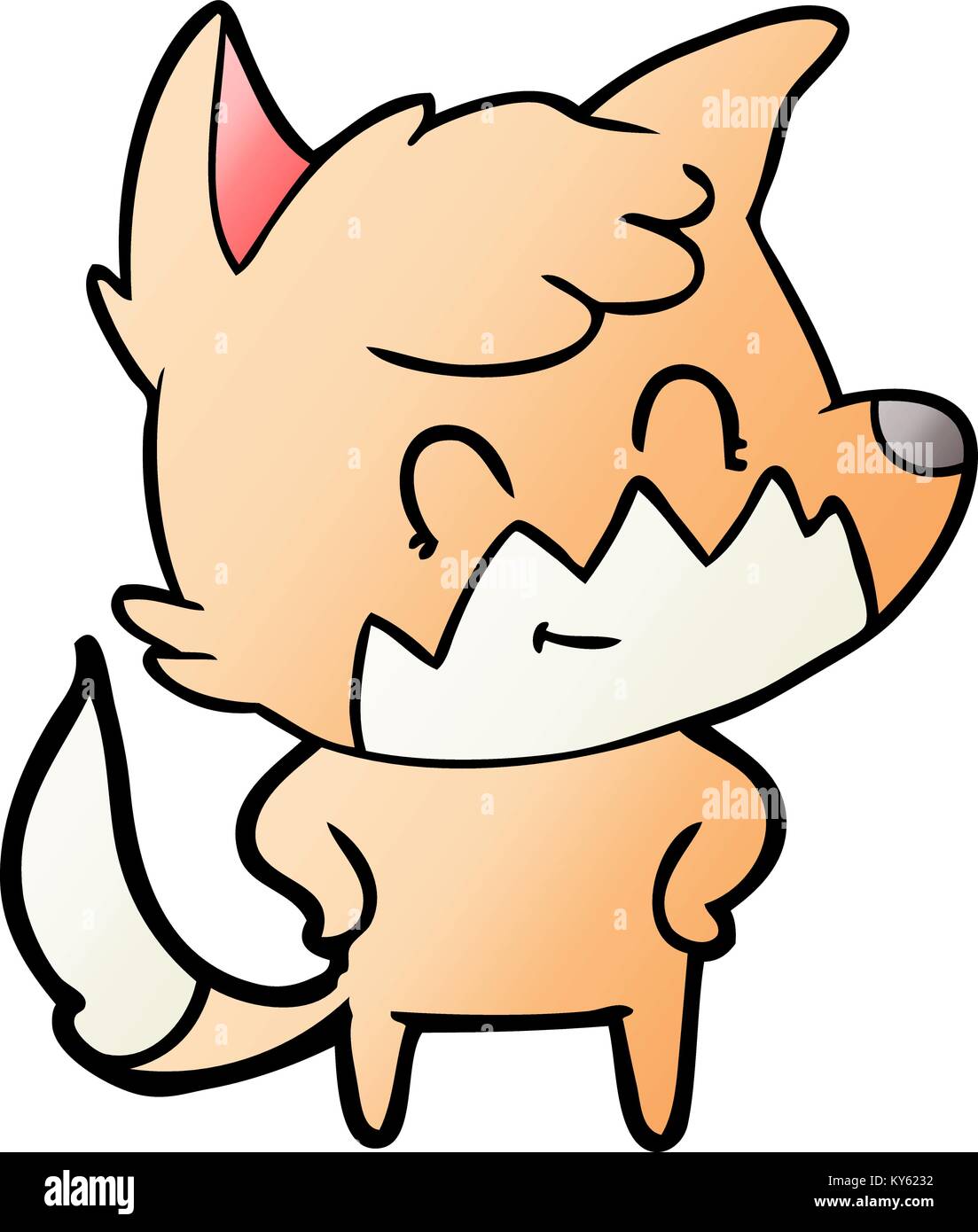 cartoon friendly fox Stock Vector Image & Art - Alamy
