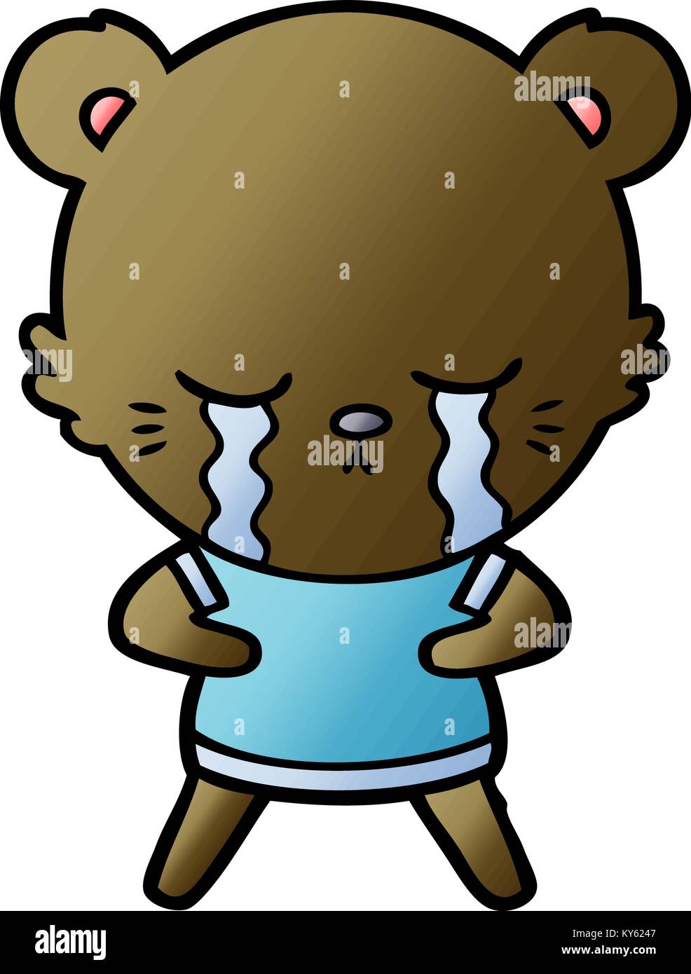 crying cartoon bear Stock Vector Image & Art - Alamy