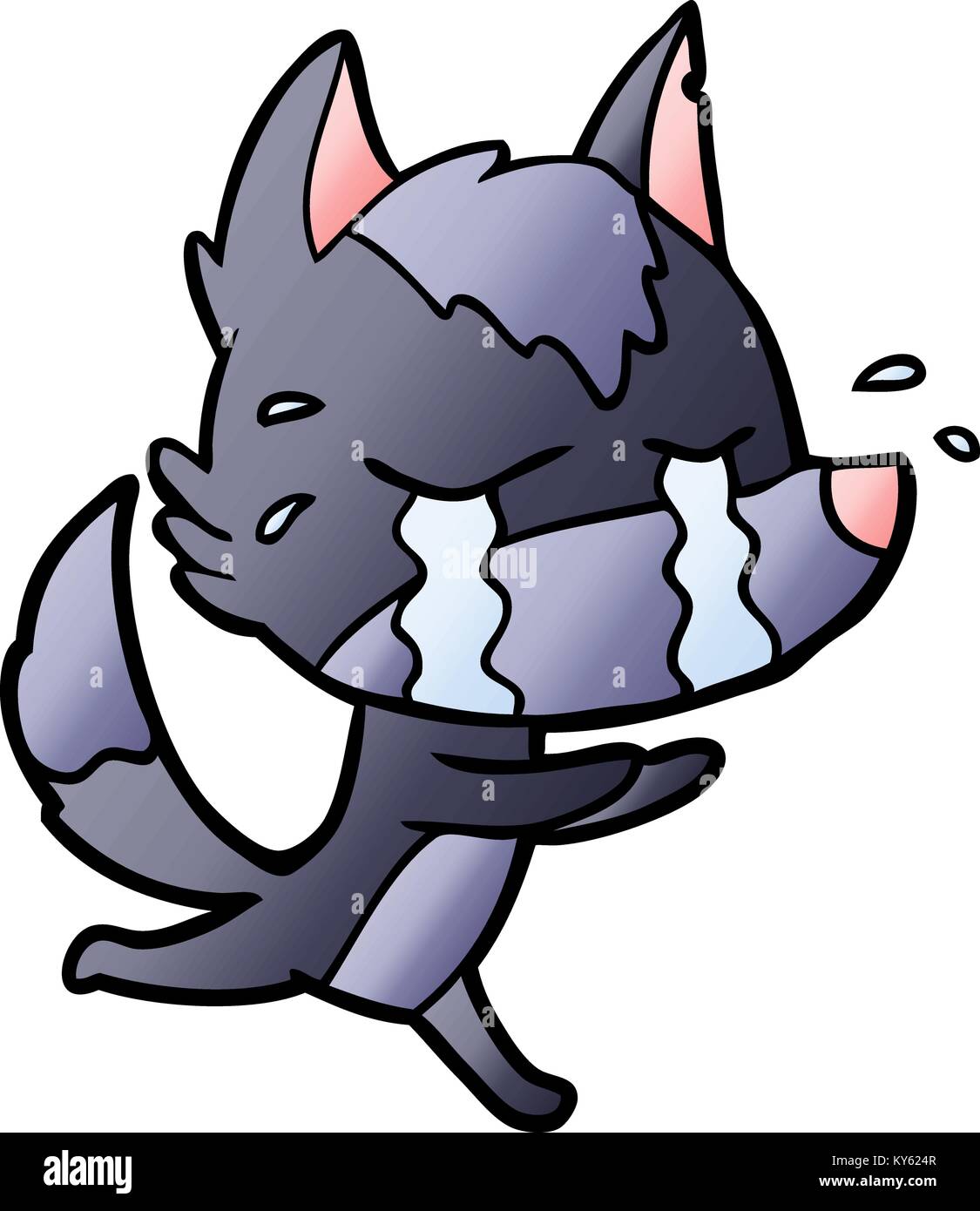 cartoon crying wolf Stock Vector Image & Art - Alamy