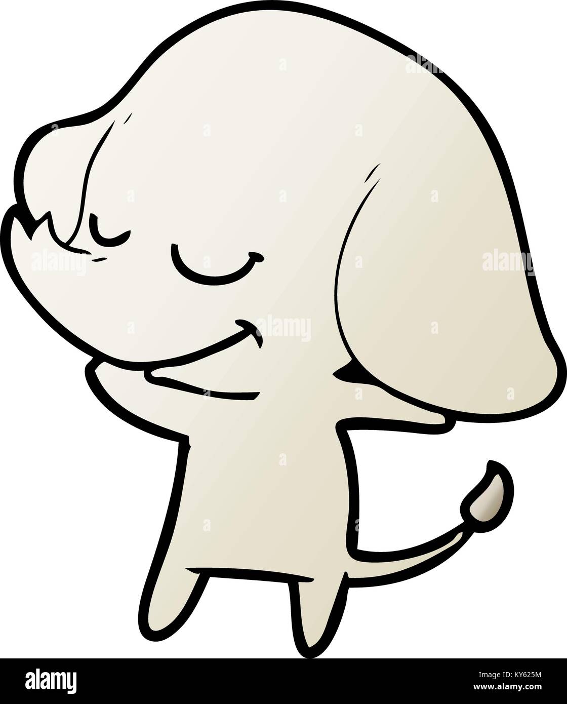 cartoon smiling elephant Stock Vector Image & Art - Alamy