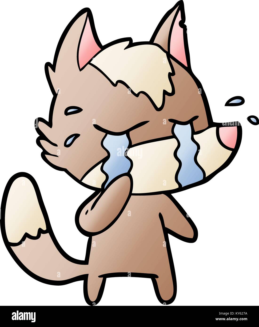 cartoon crying wolf Stock Vector Image & Art - Alamy