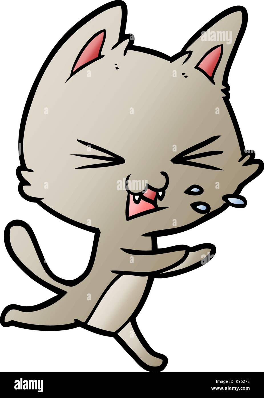 cartoon cat hissing Stock Vector Image & Art - Alamy