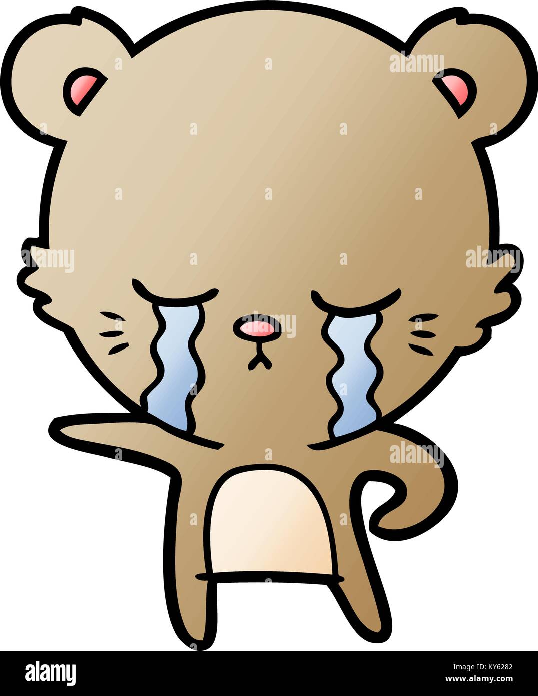 crying cartoon bear Stock Vector Image & Art - Alamy