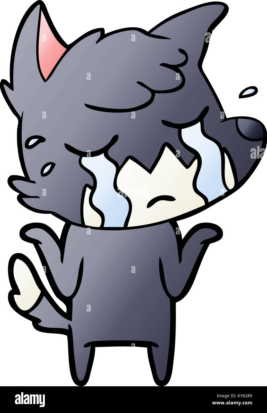 crying fox shrugging shoulders Stock Vector Image & Art - Alamy