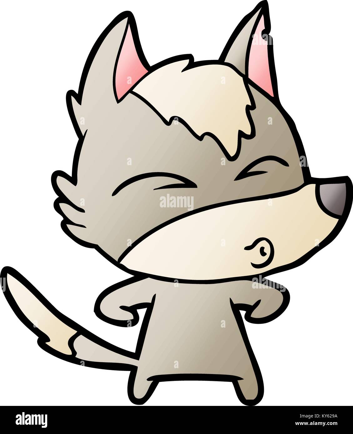 cartoon wolf whistling Stock Vector Image & Art - Alamy