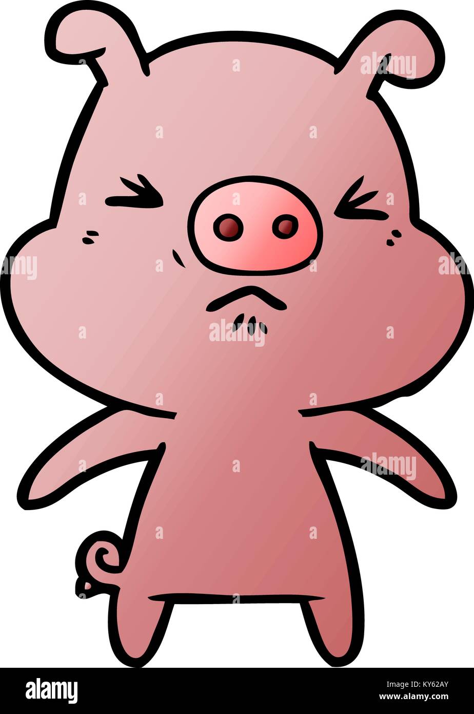 cartoon angry pig Stock Vector Image & Art - Alamy