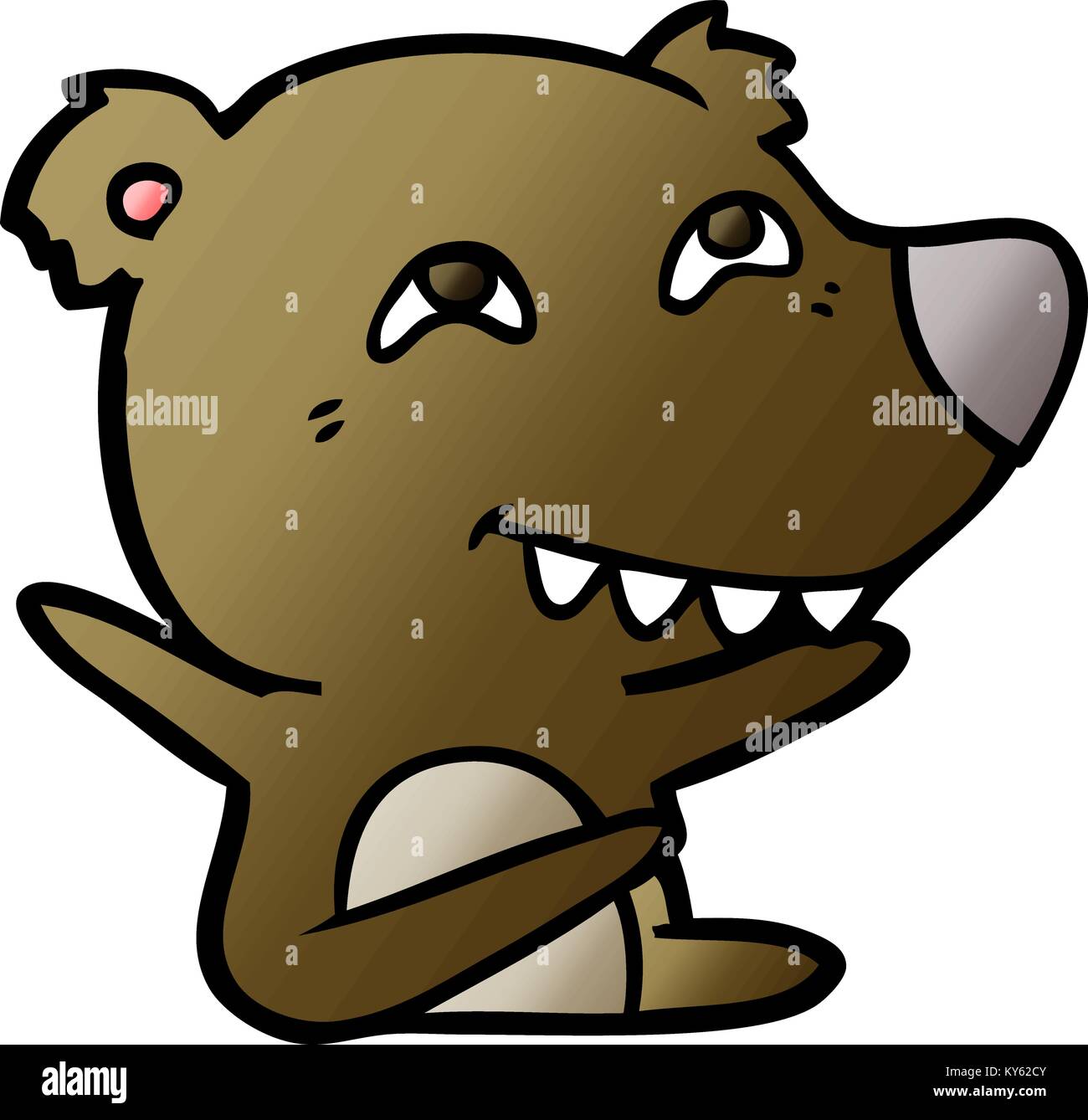 cartoon bear showing teeth Stock Vector Image & Art - Alamy