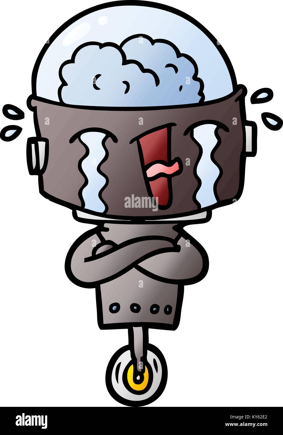 cartoon crying robot Stock Vector Image & Art - Alamy