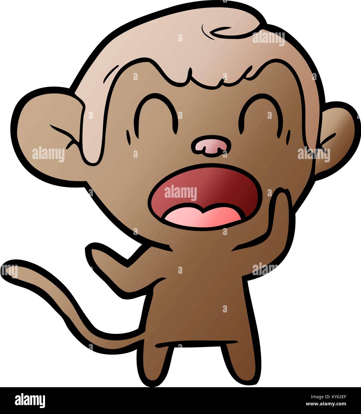 shouting cartoon monkey Stock Vector Image & Art - Alamy
