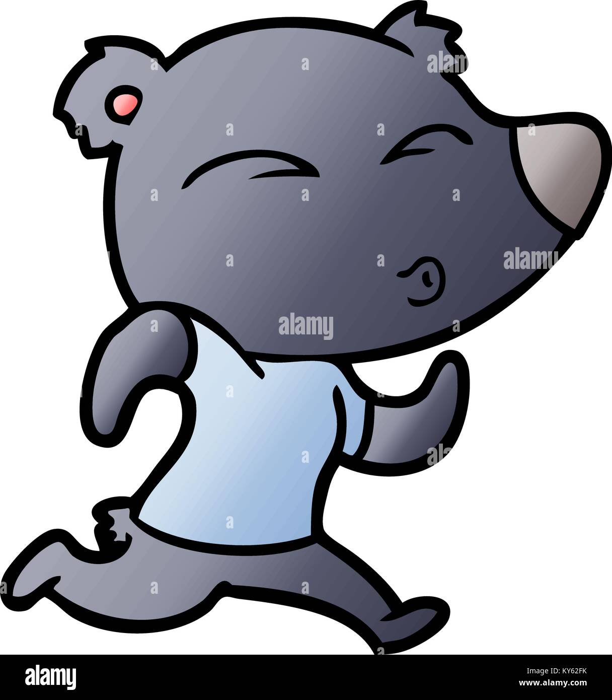 cartoon jogging bear Stock Vector Image & Art - Alamy