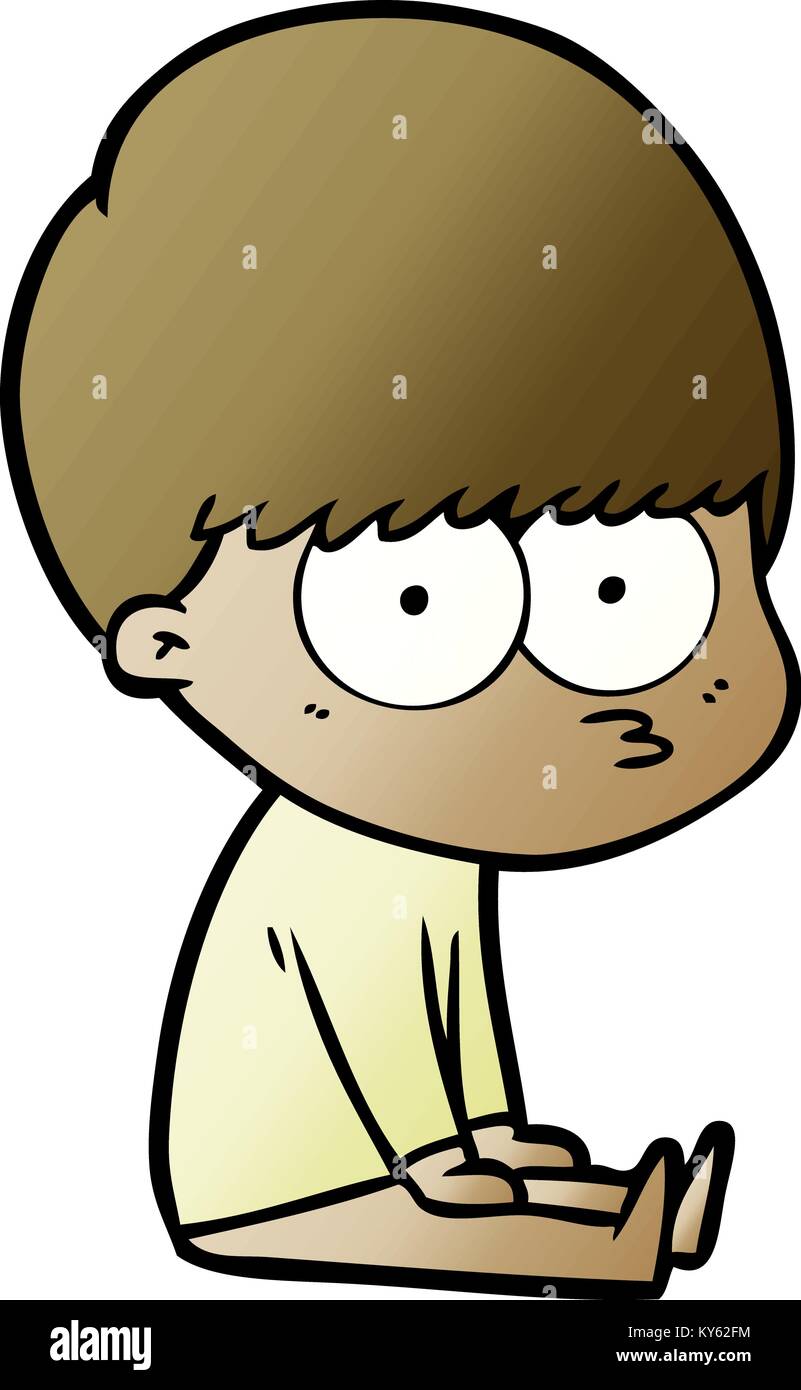 curious cartoon boy Stock Vector Image & Art - Alamy